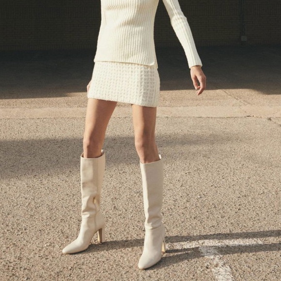 Mango | Shoes | Brand New With Tag Mango Knee High Leather Boots In ...